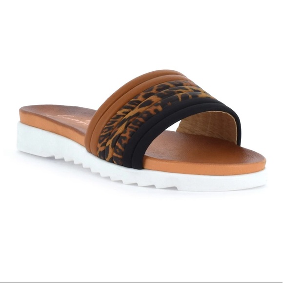 Seven7 | Shoes | Nwt Seven7 Sz 8 Pearly Slide Sandals In Cheetah | Poshmark